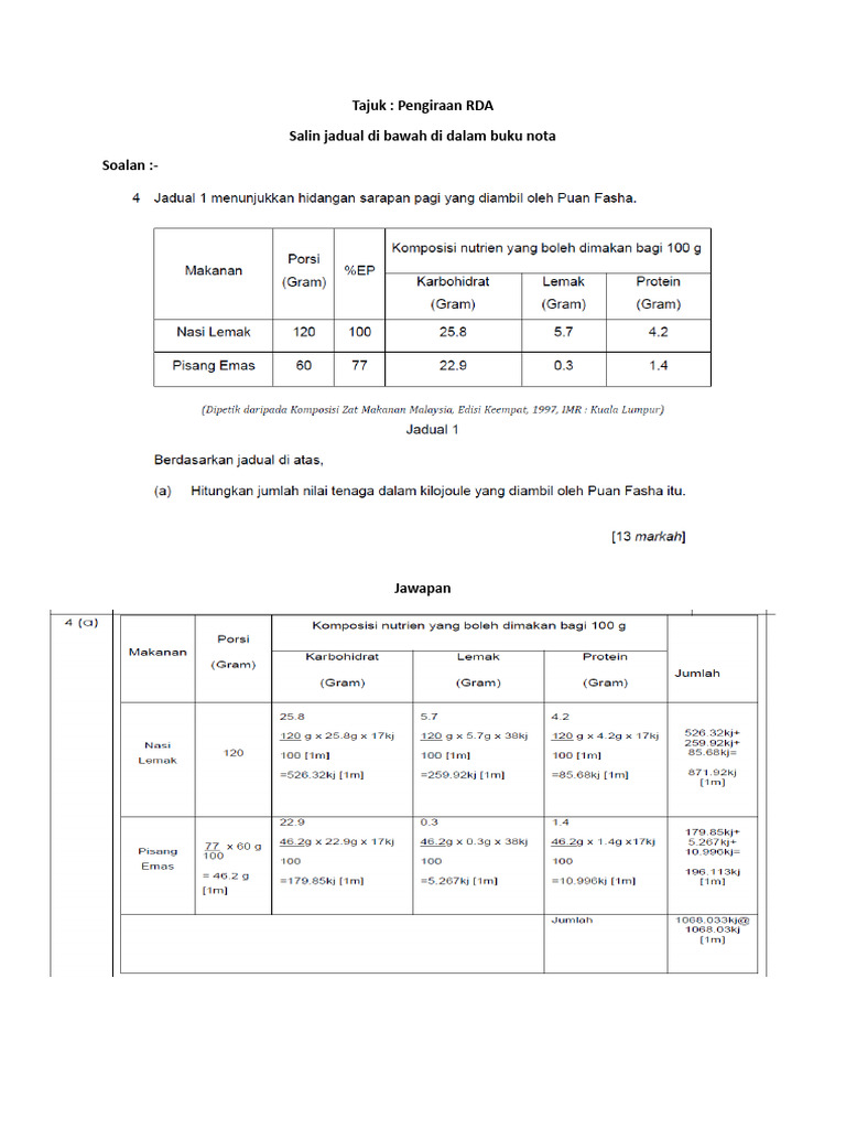 Pengiraan Rda 4ck | PDF
