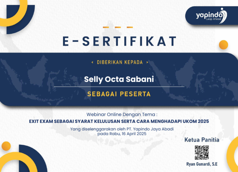 Selly Octa Sabani E-Sertifikat d3 Keperawatan 16 April 2025 | PDF