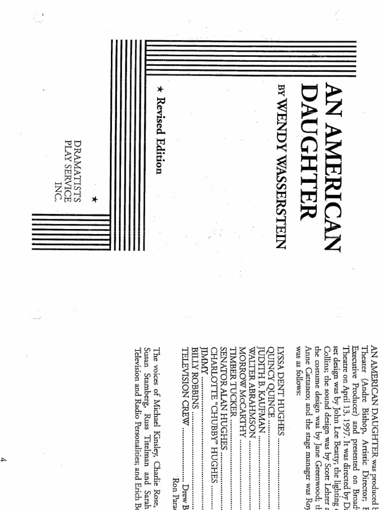 An American Daughter Script | PDF
