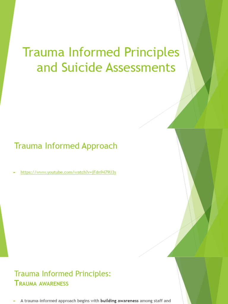 Trauma-Informed Care & Suicide Assessment | PDF | Psychological Trauma ...