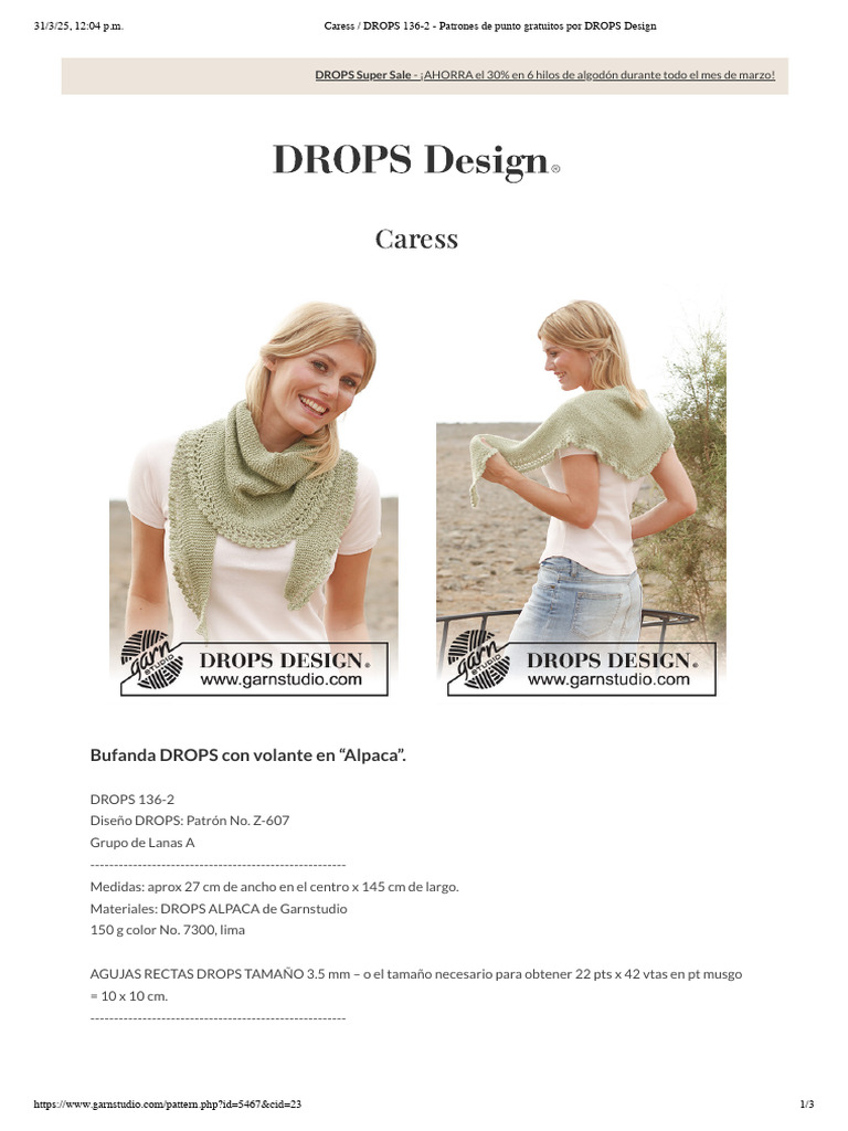 Caress - DROPS 136-2 - Patrones de Punto Gratuitos Por DROPS Design | PDF