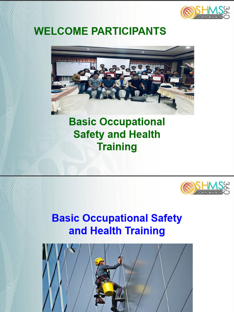 Basic Occupational Safety Training Guide | PDF | Occupational Safety ...