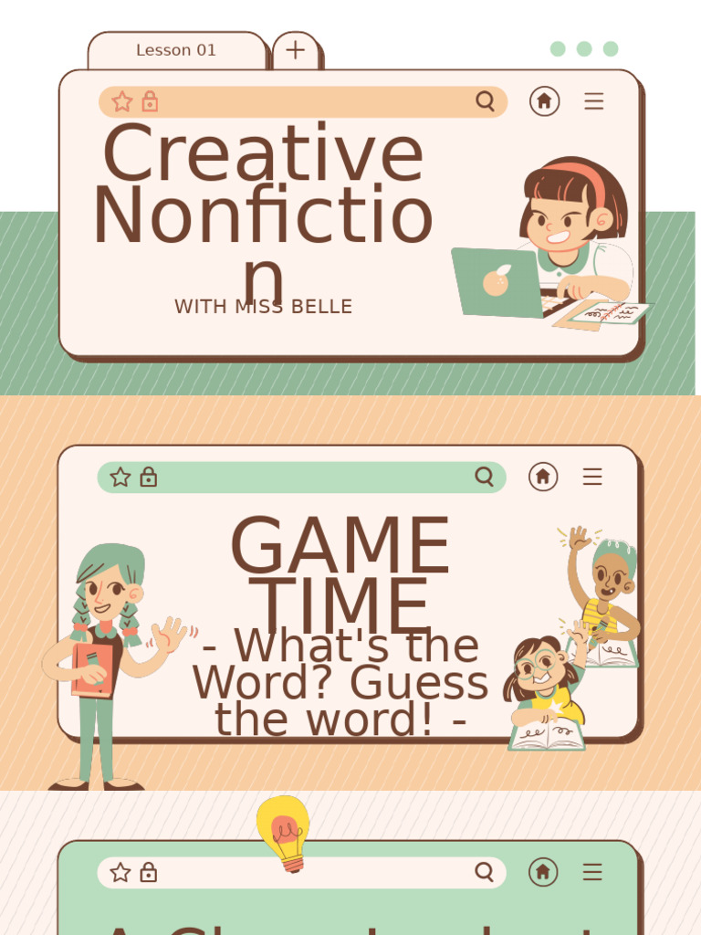 Creative Nonfictio N: Lesson 01 | PDF | Poetry | Narrative