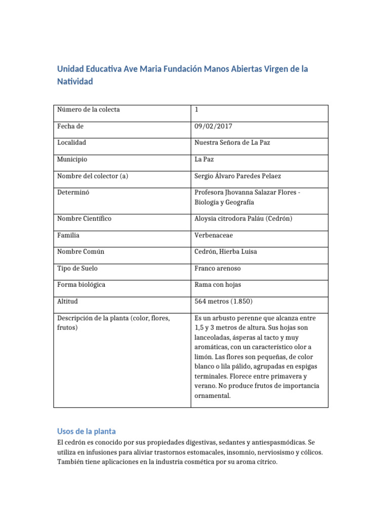 Ficha Tecnica Cedron | PDF