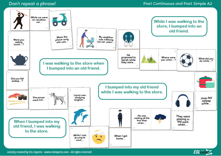 Past Continuous vs. Past Simple A2 Guide | PDF