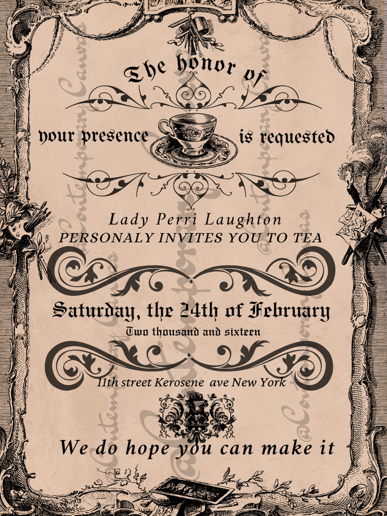 Old 1800s Style Invitation Example Inspo | PDF