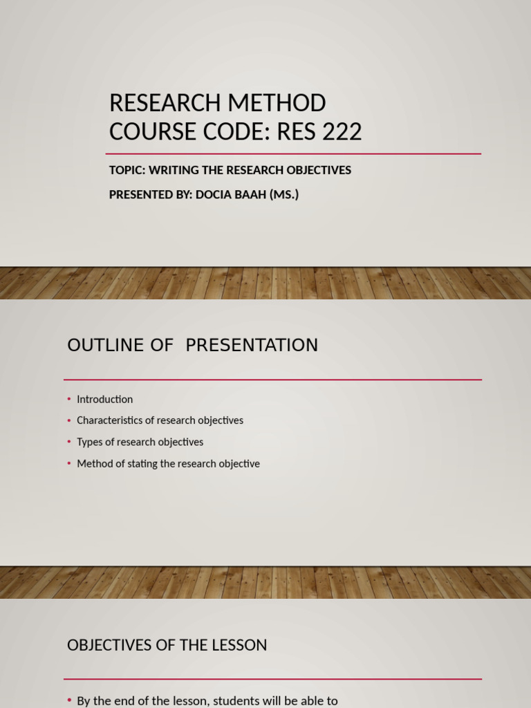 Writing Effective Research Objectives | PDF | Methodology | Science