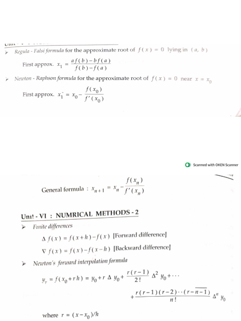Module 4 Formulae | PDF