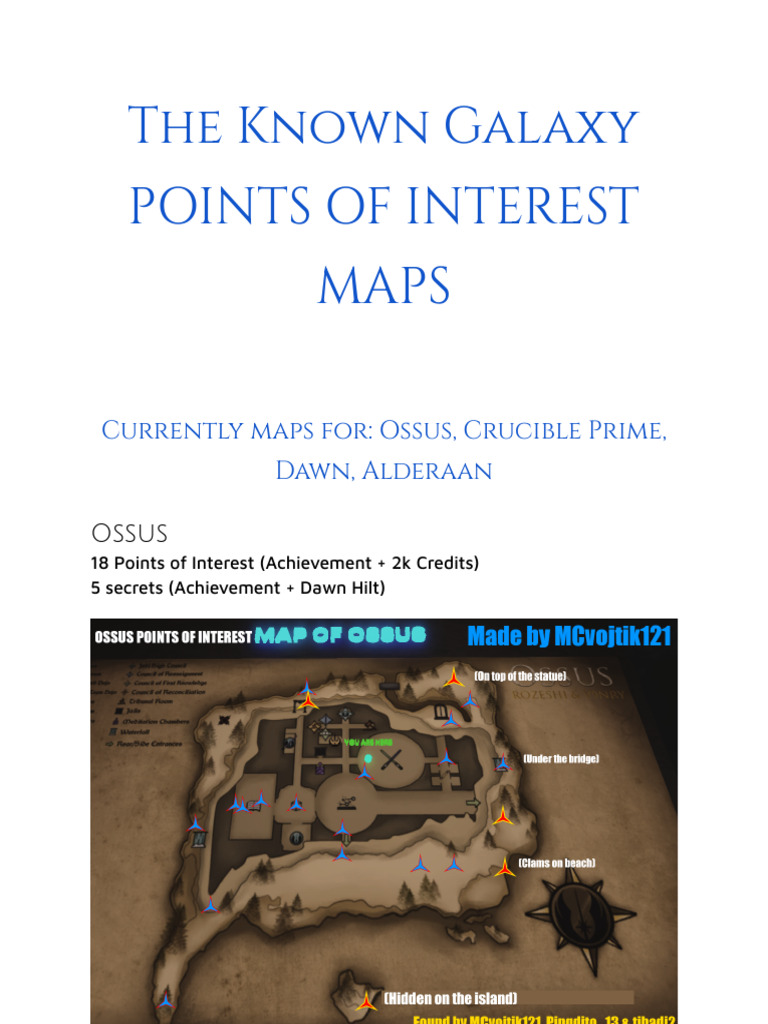 Crucible Prime Points of Interest Guide | PDF