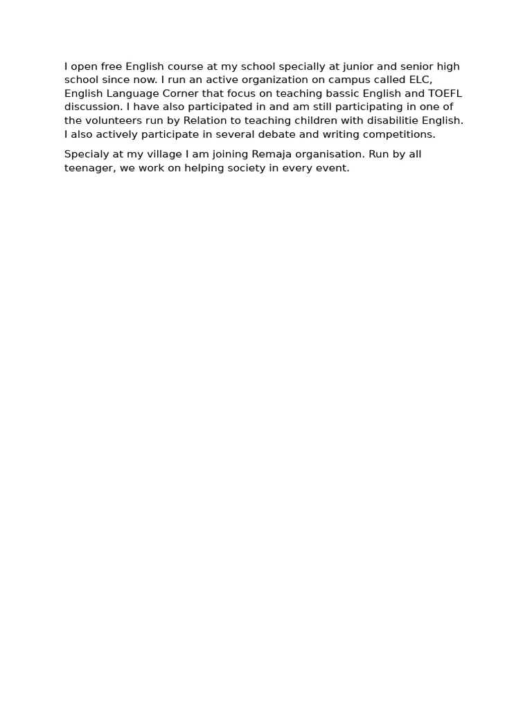Volunteer Activity | PDF