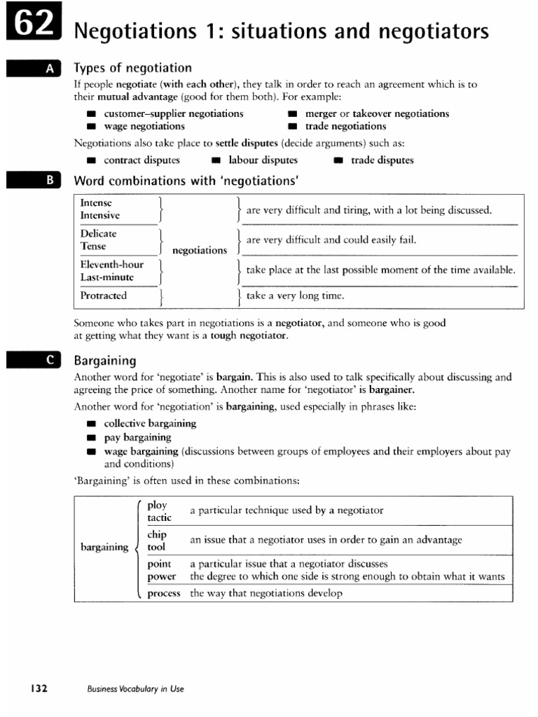 Pages de Business Vocabulary in Use Negotiation | PDF