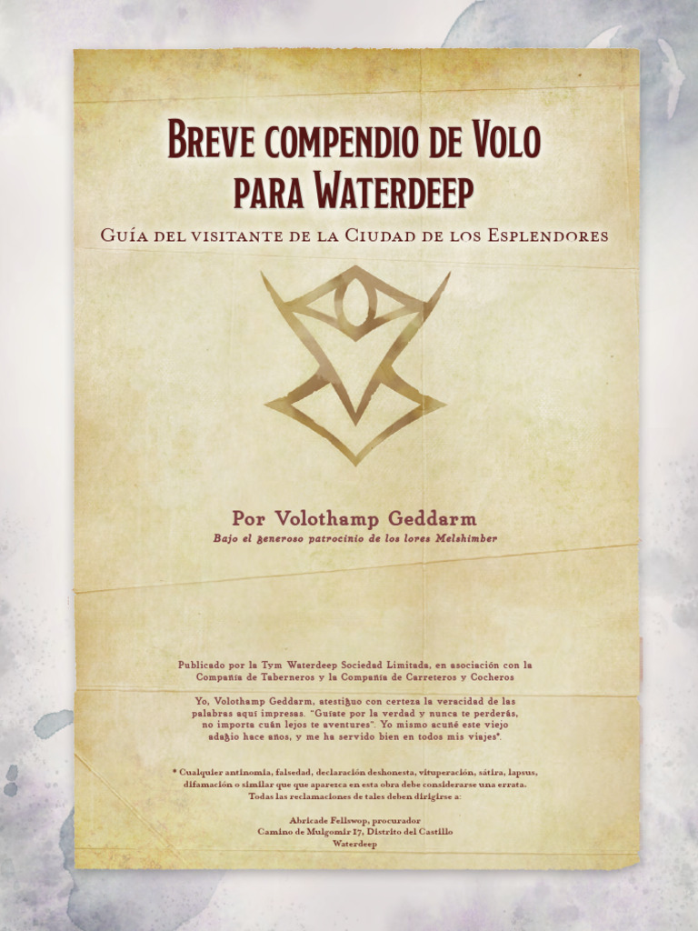 Volo Waterdeep | PDF | Reinos olvidados