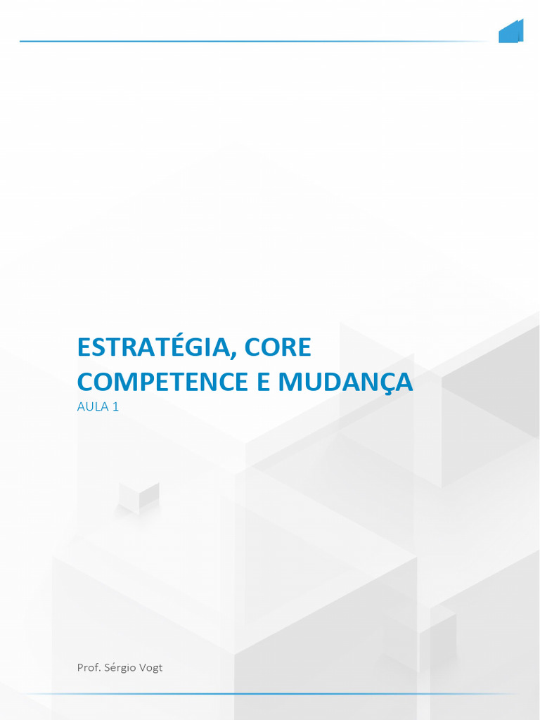 AULA 1 Combinado | PDF | Competência (Recursos Humanos) | Vantagem competitiva