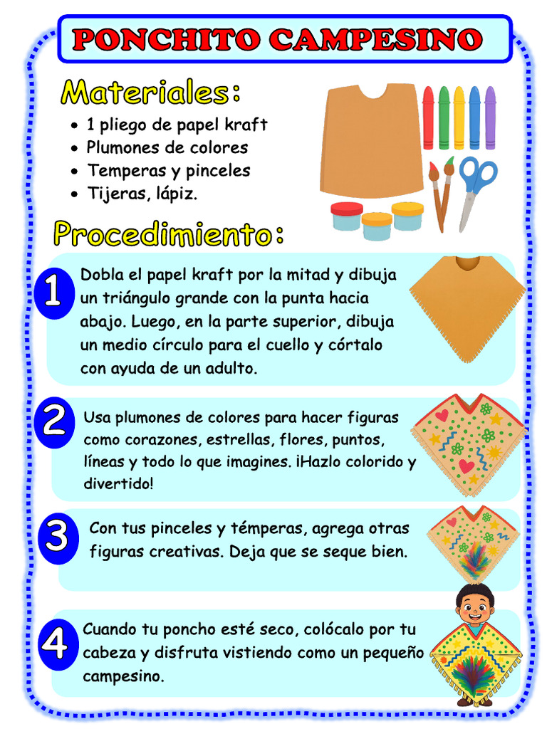 F. Elaboramos lindos ponchitos | PDF