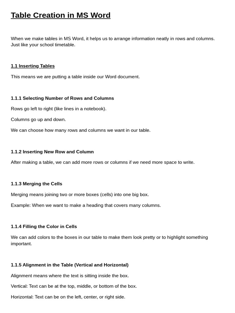 Chapter-1 Table Creation in MS Word (Class-5) - 20250619 - 115349 ...