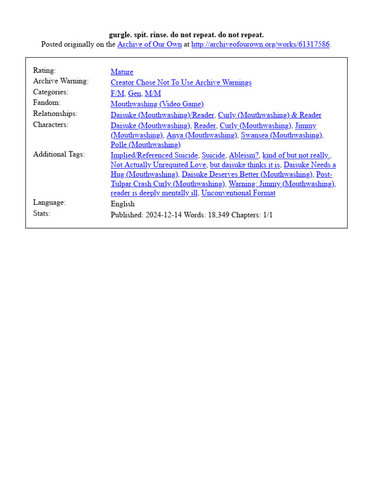 Daisuke's Vent Injury Explained | PDF