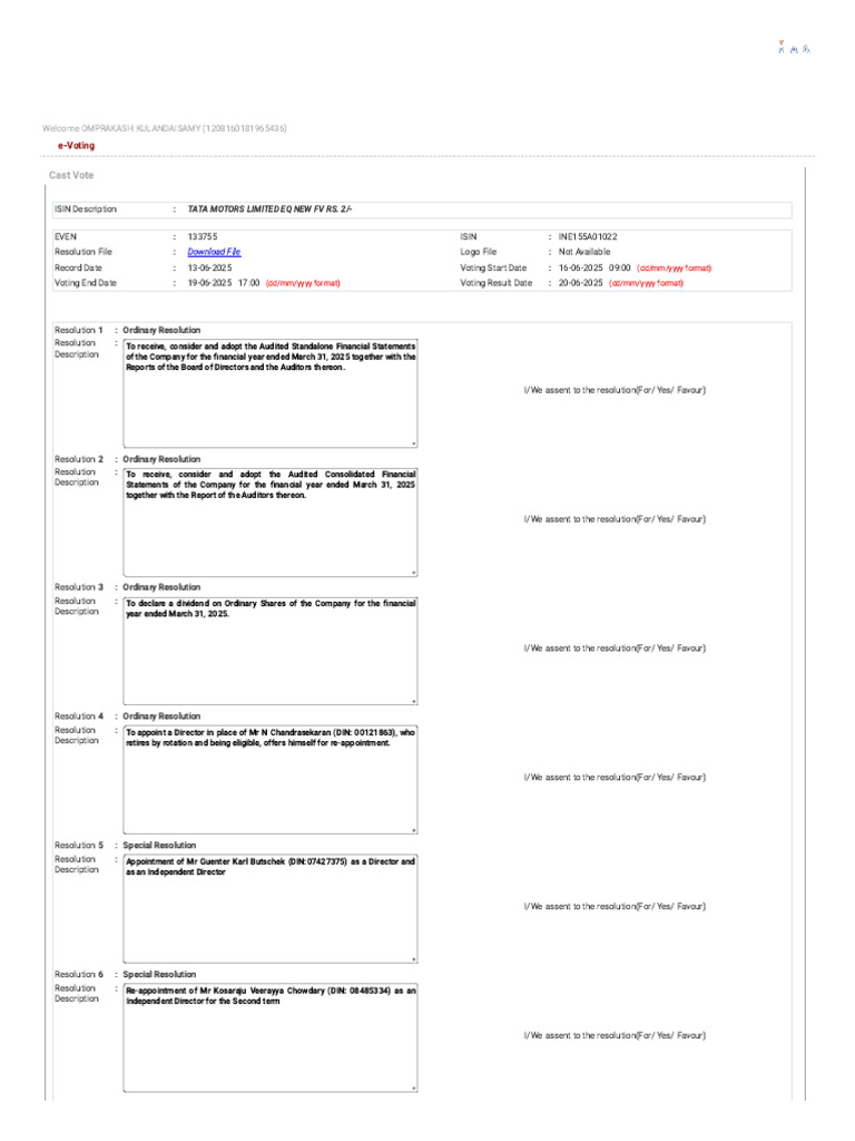 Cast Vote | PDF | Motor Vehicle | Car