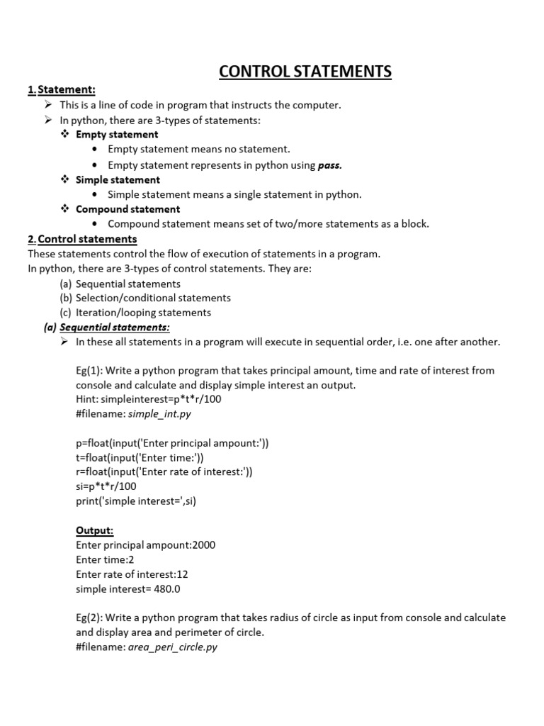 CH - Flow of Control, Lists, Dictionaries | PDF | Control Flow | Parameter (Computer Programming)