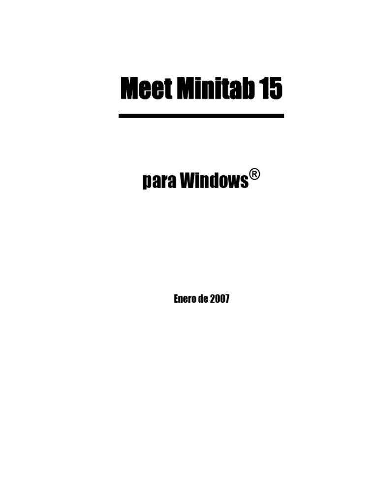 Conozca Minitab 15 Español | PDF | Estadísticas | Histograma