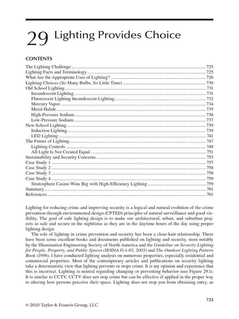 Lighting Design for Crime Prevention | PDF | Light Emitting Diode ...