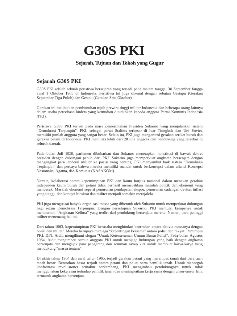 G30S Pki | PDF