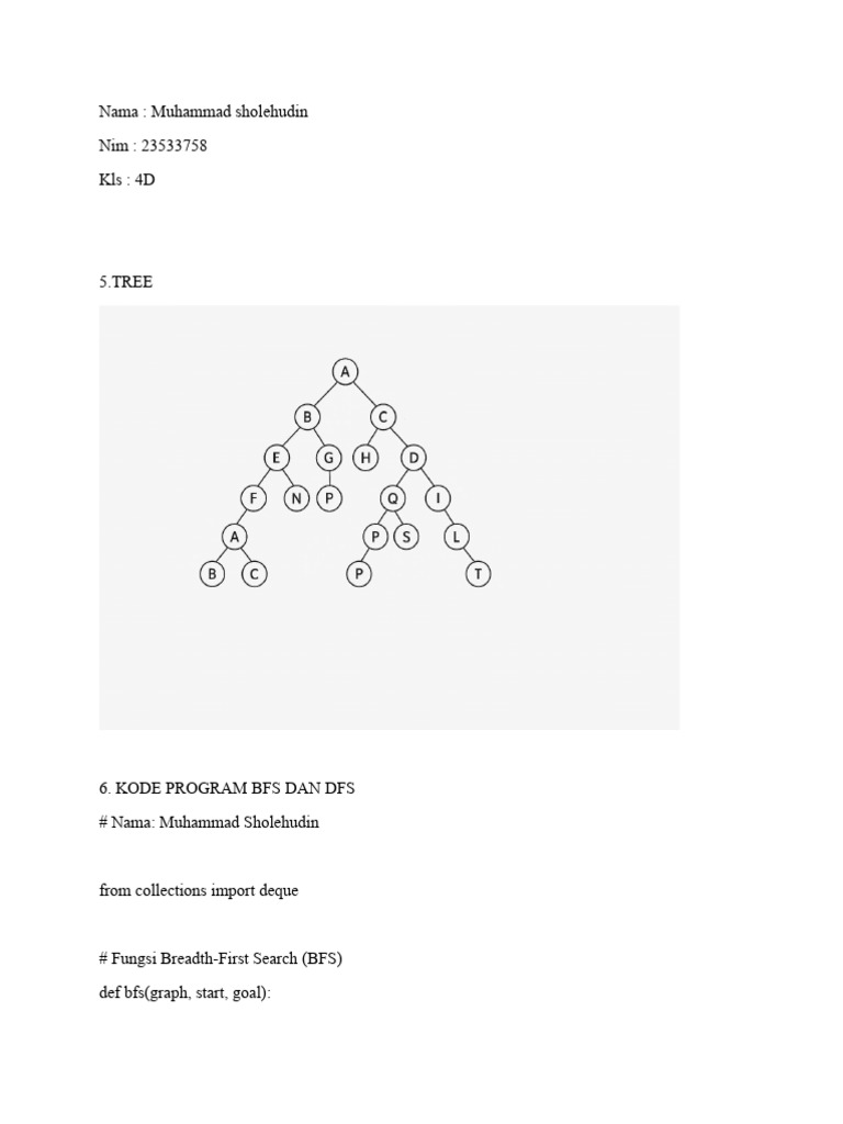 BFS and DFS Algorithm Implementation | PDF