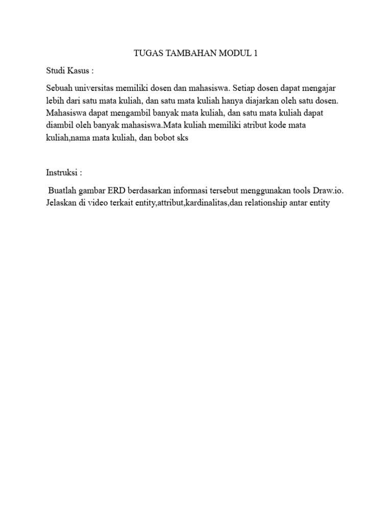 Tugas Tambahan Modul 1 | PDF