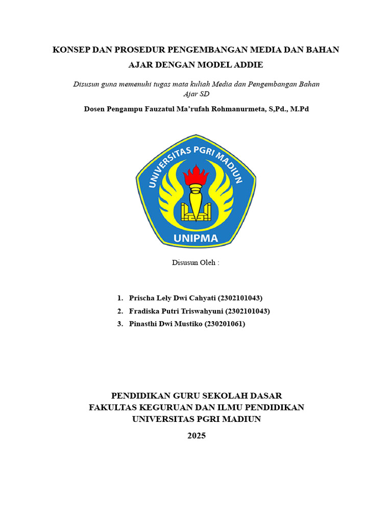 Konsep Dan Prosedur Pengembangan Media Dan Bahan Ajar Dengan Model Addie | PDF
