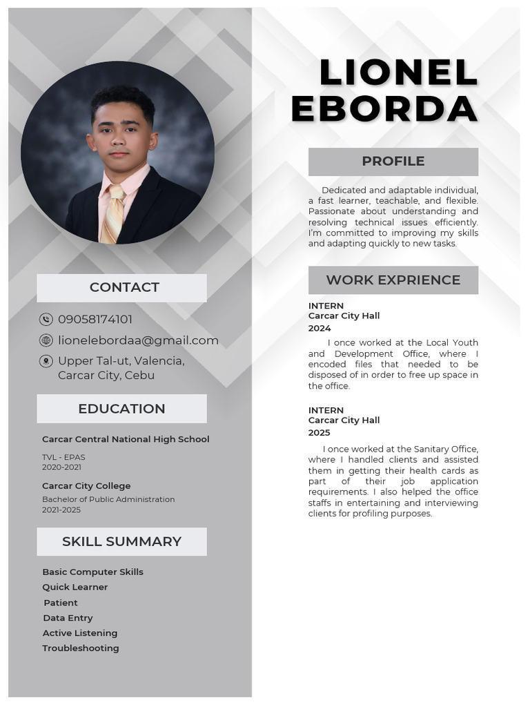 Carcar City College Student Profile | PDF