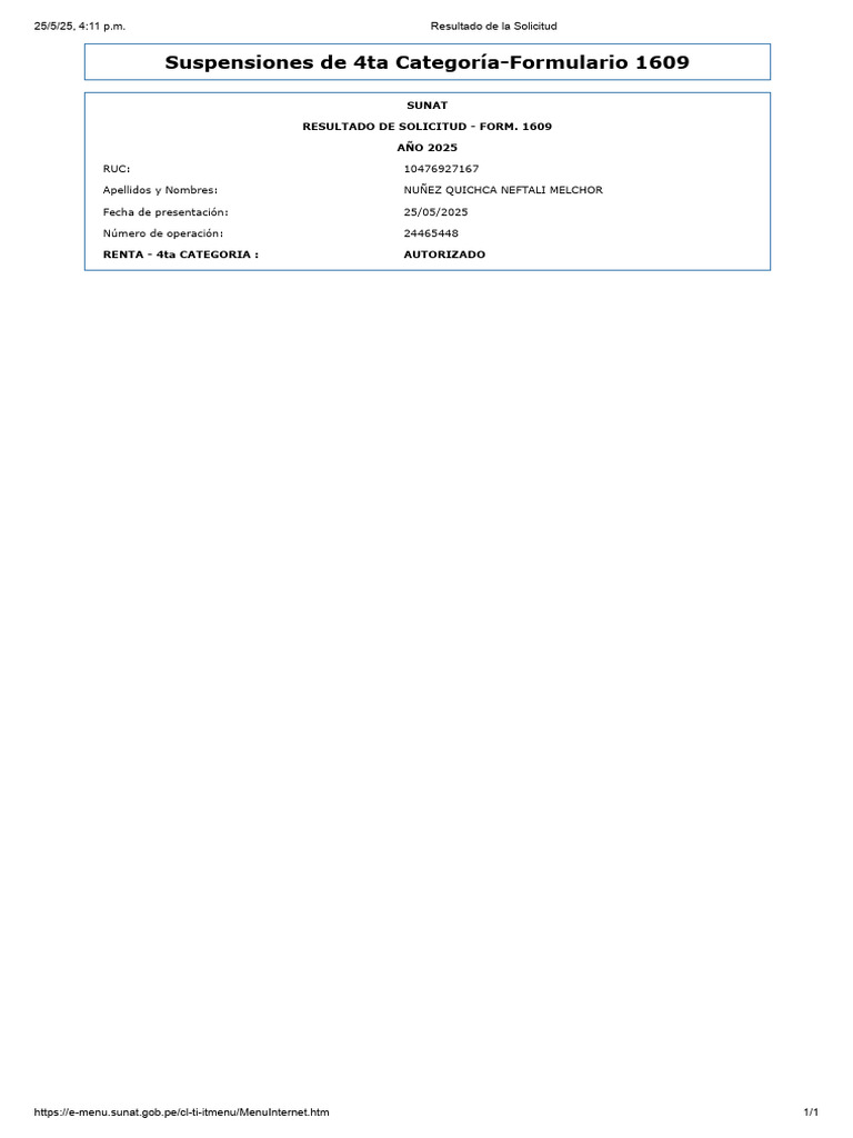 Retencion de Cuarta | PDF