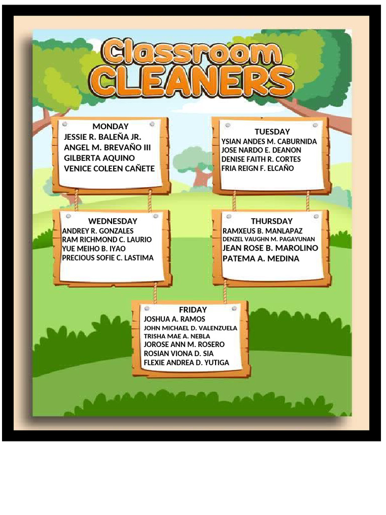 Classroom Cleaners | PDF