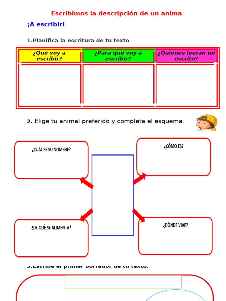 COM - Escribimos La Descripción de Un Animal | PDF