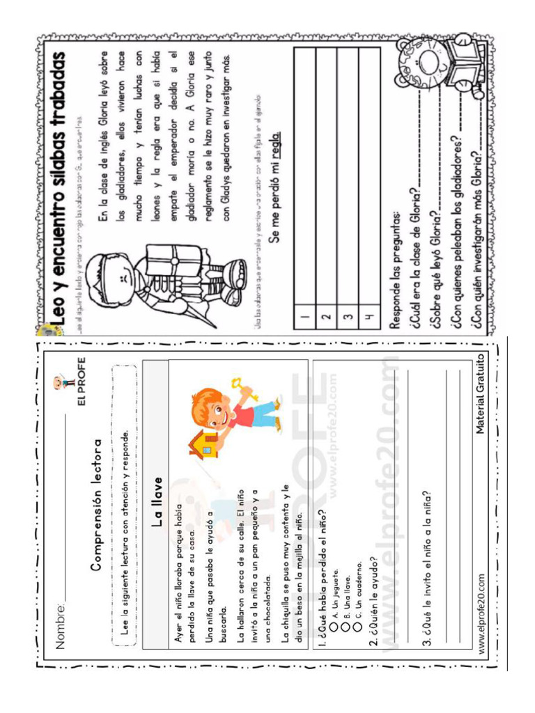 Actividad De Comprension Lectora Pdf