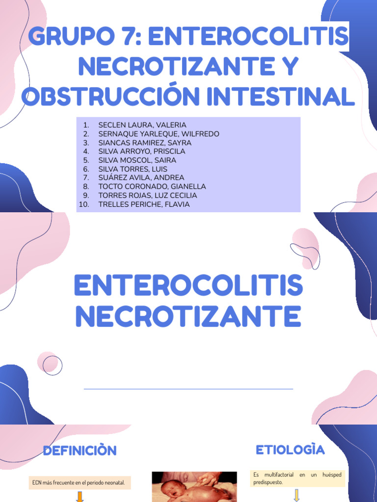 G7-Enterocolitis Necrotizante y Obstrucción Intestinal | PDF | Diarrea ...