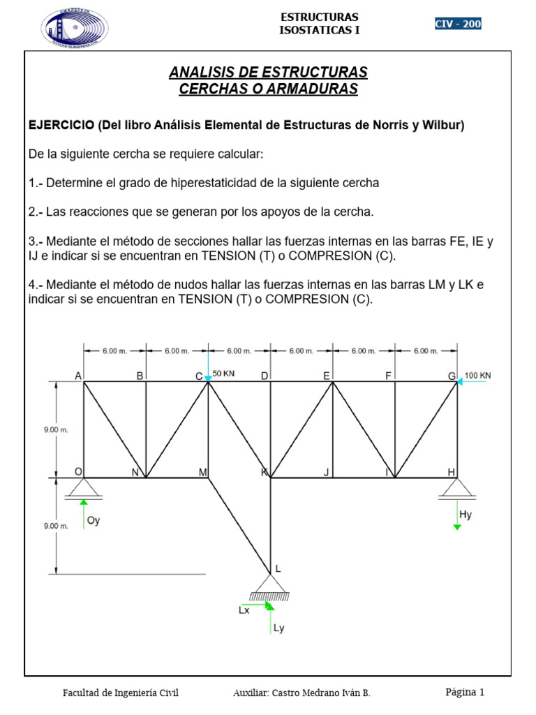 Cercha - Norris y Wilbur | PDF | Braguero | Ingeniería estructural