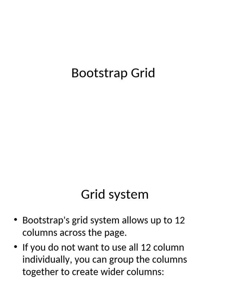 Bootstrap Grid | PDF
