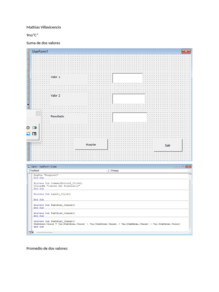 Suma y Promedio | PDF
