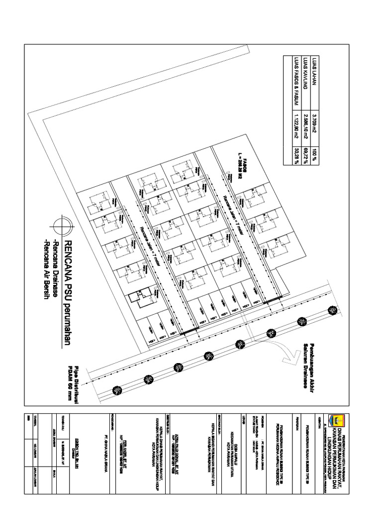 Site Plan Perumahan Ampalu New Revisi-Model | PDF