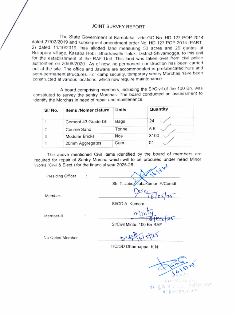 Joint Survey Estimate Etc | PDF | Cement | Building Materials