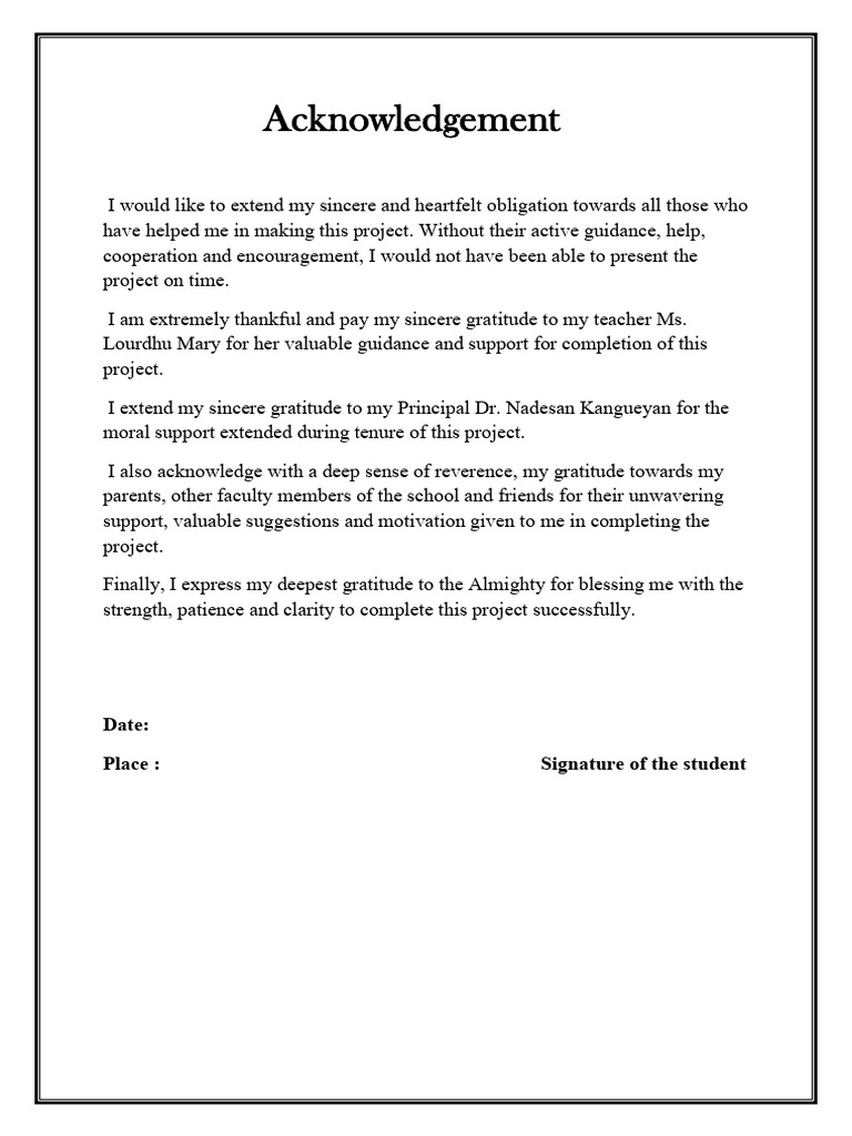 Acknowledgement 2 | PDF