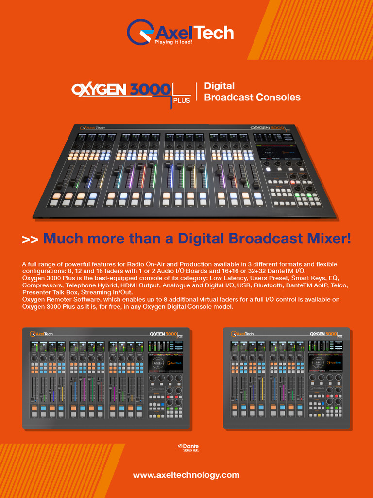 AxelTech Oxygen 3000 Plus Brochure Short | PDF | Input/Output ...