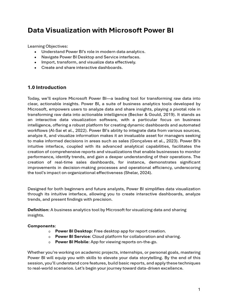 Power BI: Transforming Data Insights | PDF | Microsoft Windows | Data ...