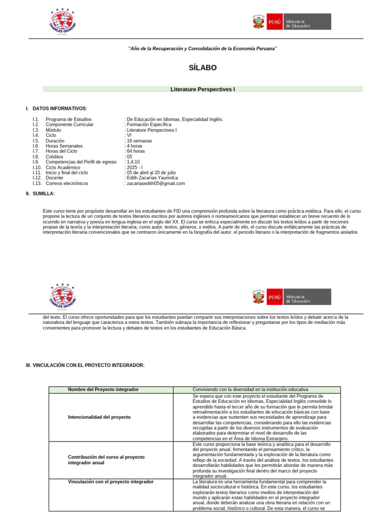Formato de Silabo | PDF | Evaluación | Ensayos