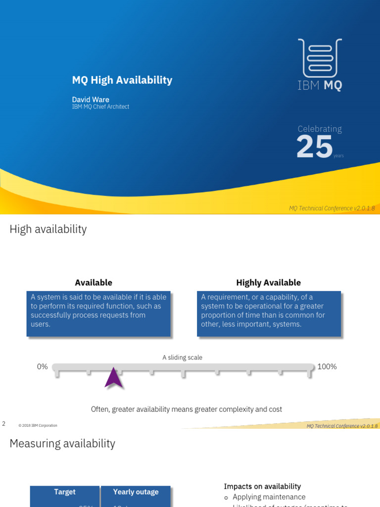 MQTC v2018 High Availability | PDF | Computing
