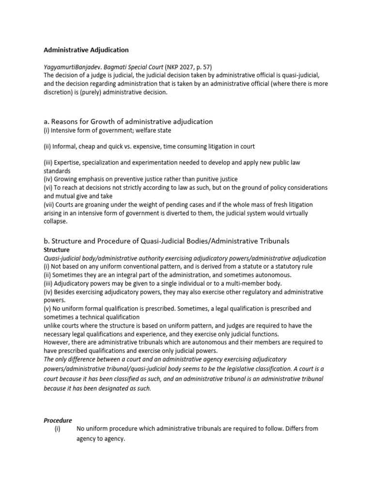 1.administrative Adjudication | PDF | Jurisdiction | Adjudication
