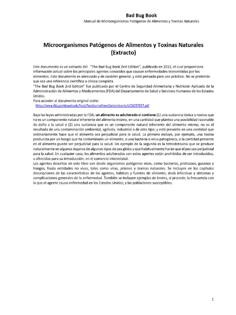 Microorganismos Patógenos y Toxinas Alimentarias | PDF | Salmonela ...