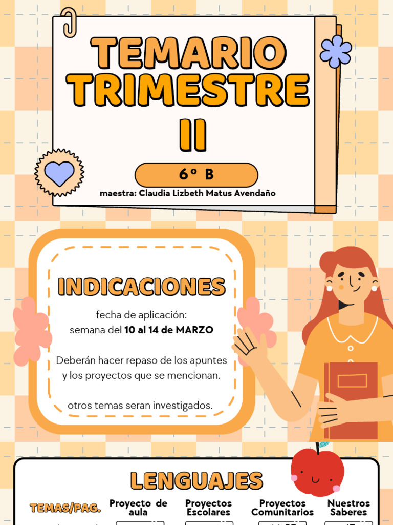 Temario 2° Trimestre | PDF