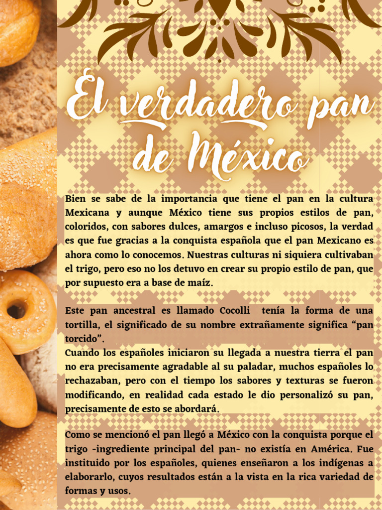 El Verdadero Pan de México | PDF | Panes | México