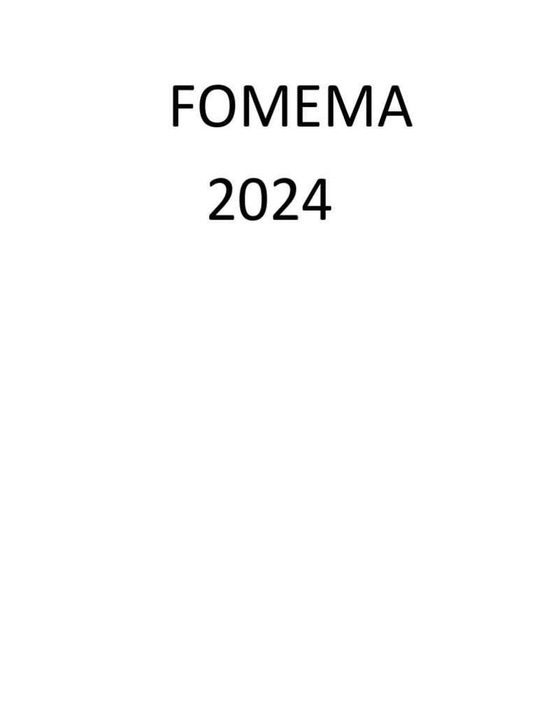 FOMEMA | PDF