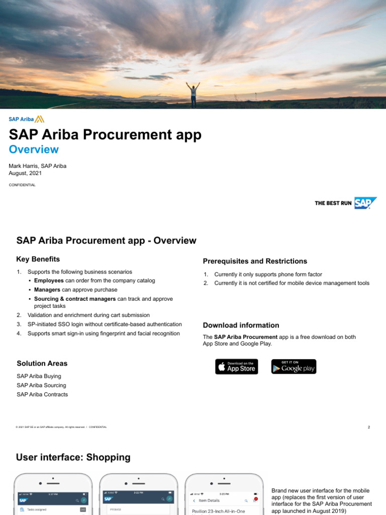 2108 Readiness Feature Preview Ariba Mobile App - End of Life (BMA-2803 ...